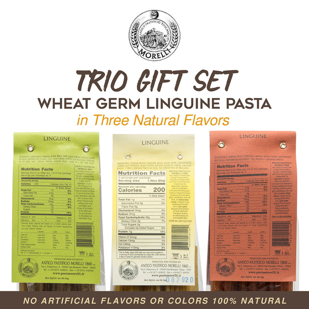 Linguine Trio Pasta Set 3 Flavors (3x 250g) | Morelli Pasta